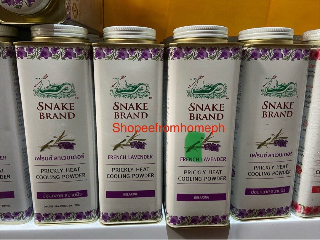 Snake Brand Cooling Powder Original Imported from Thailand, Lavender ...