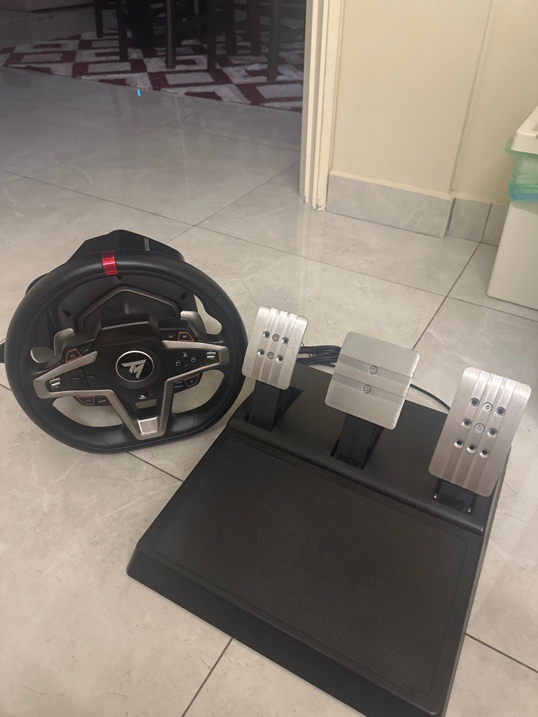 Thrustmaster t248 wheel with t300rs pedals, Video Gaming, Video Games ...
