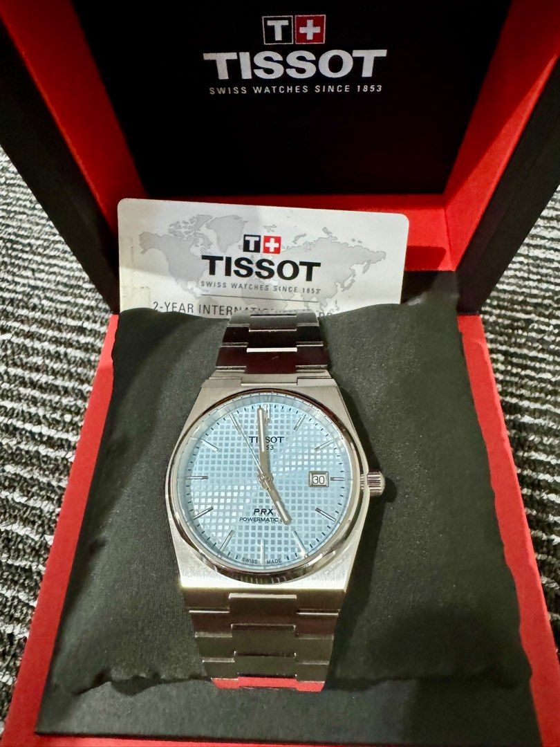 Tissot PRX Tiffany Blue Powermatic 80, Luxury, Watches on Carousell