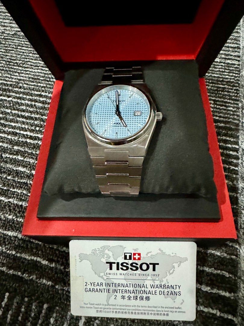 Tissot PRX Tiffany Blue Powermatic 80, Luxury, Watches on Carousell