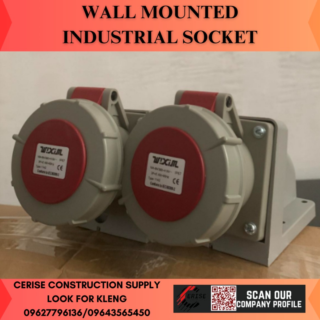 WALL MOUNTED INDUSTRIAL SOCKET, Commercial & Industrial, Construction ...