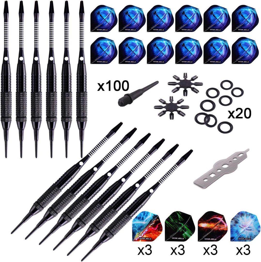 實體店鋪/SF WIN.MAX Darts Plastic Tip - Universal Soft Tip Darts Set - 12 ...