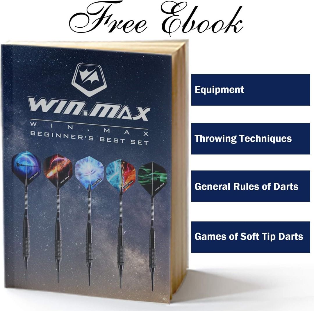 實體店鋪/SF WIN.MAX Darts Plastic Tip - Universal Soft Tip Darts Set - 12 ...