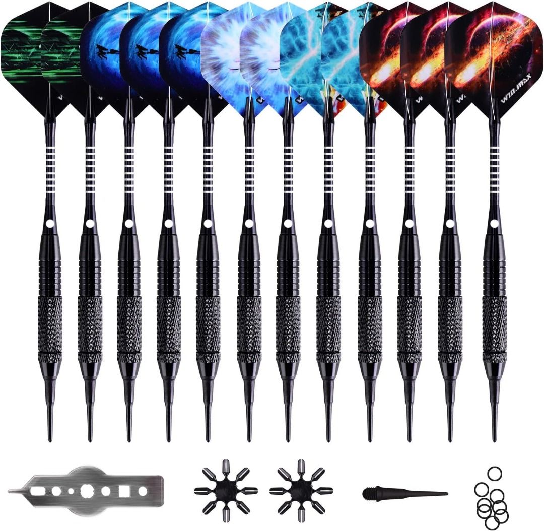 實體店鋪/SF WIN.MAX Darts Plastic Tip - Universal Soft Tip Darts Set - 12 ...