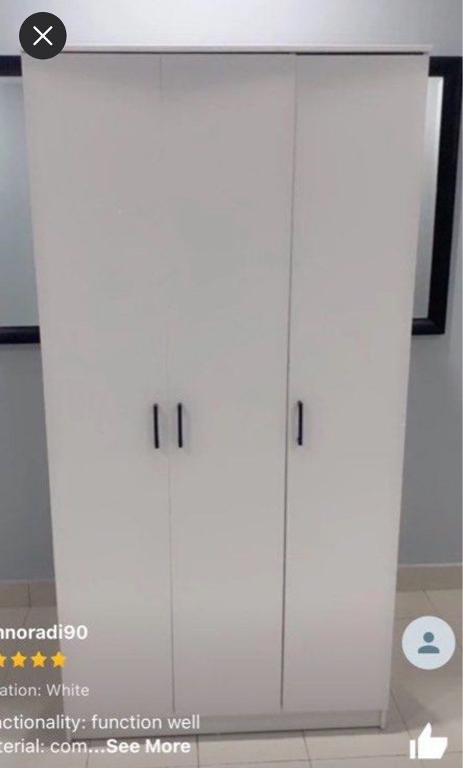 Almari 3 Pintu, Furniture & Home Living, Furniture, Shelves, Cabinets ...