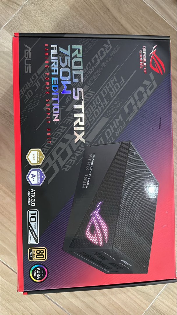 ASUS ROG STRIX 750W GOLD AURA EDITION ATX 3.0(pcie5.0) 80+ Gold fully ...