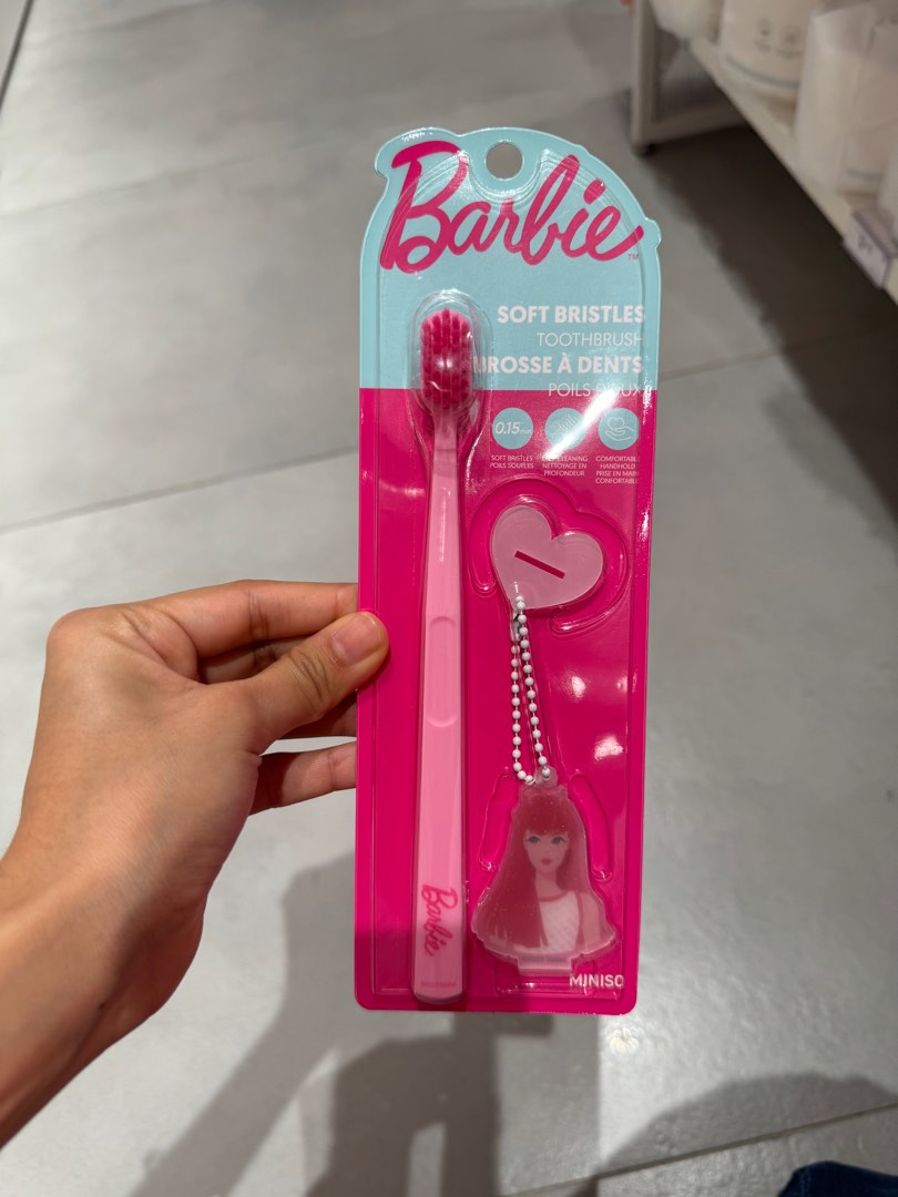 Barbie Miniso Pink Toothbrush, Beauty & Personal Care, Oral Care on ...