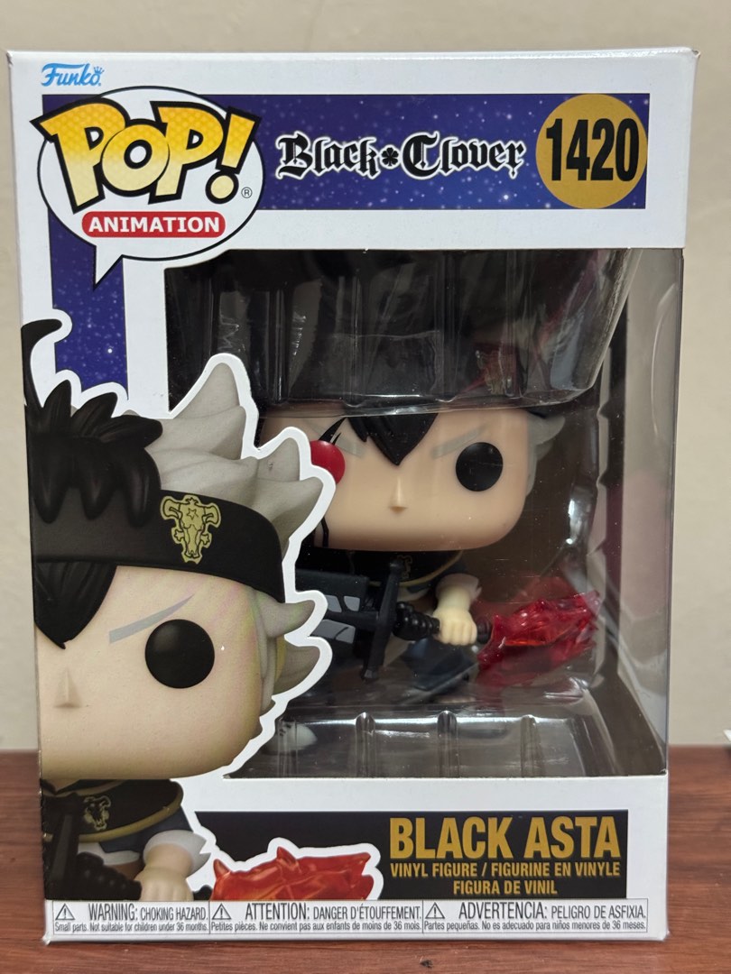 Black Asta Funko Pop | Black Clover 1420, Hobbies & Toys, Toys & Games ...