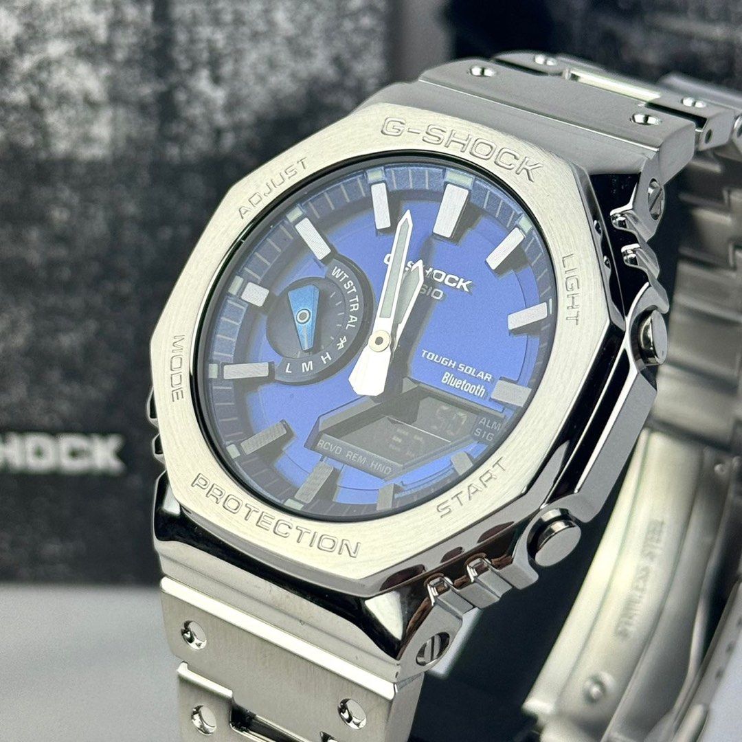 Casio G-Shock FULL METAL 2100 Vibrant Blue Dial Series GM-B2100AD-2A ...