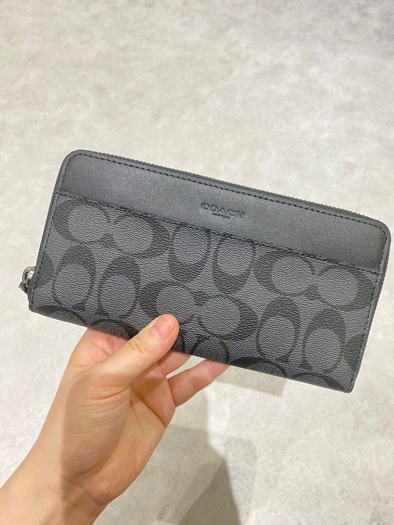 Coach Men According Zip Wallet, Luxury, Bags & Wallets on Carousell