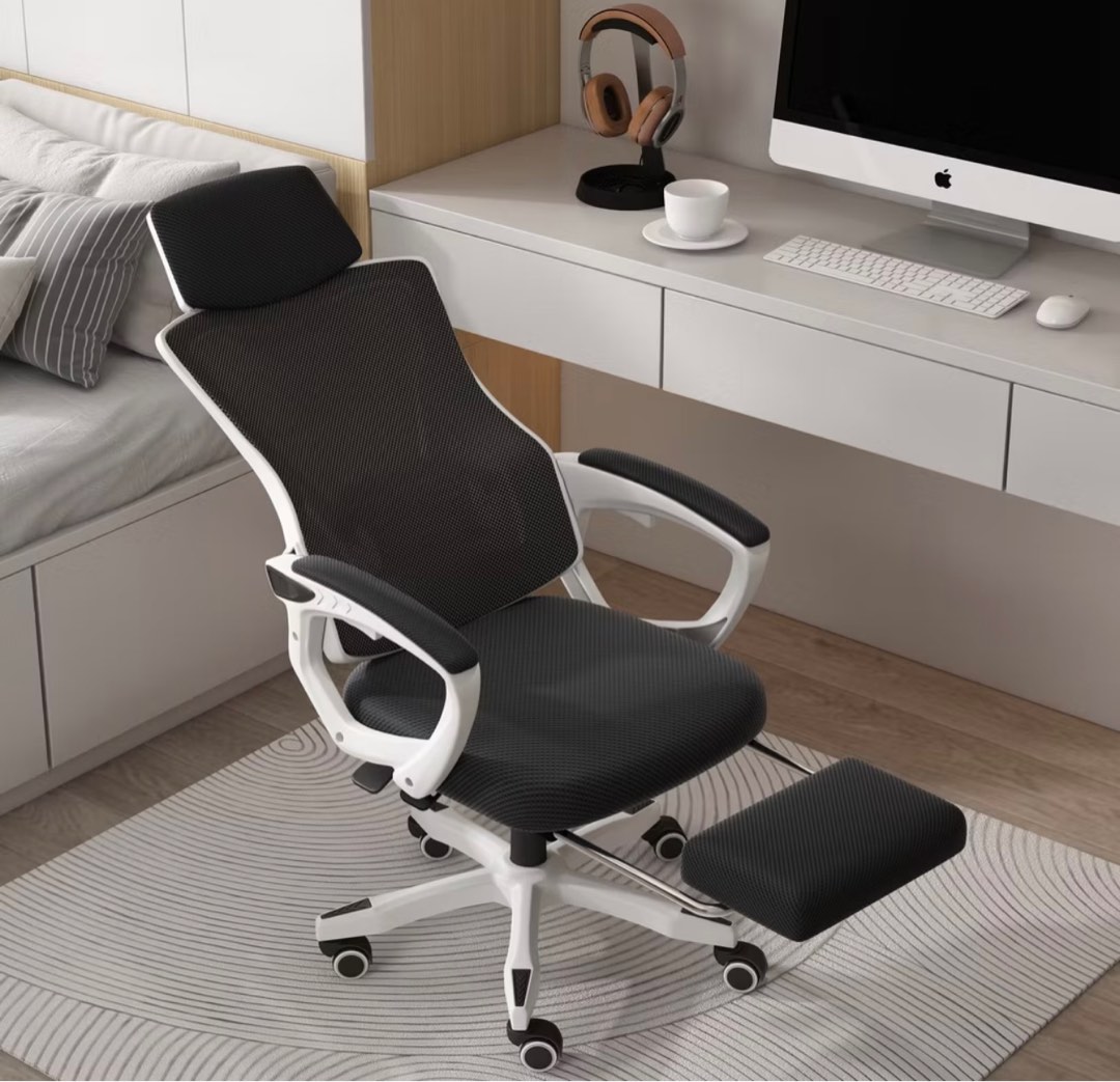 Computer chair reclining chair with foot rest, Furniture & Home Living ...