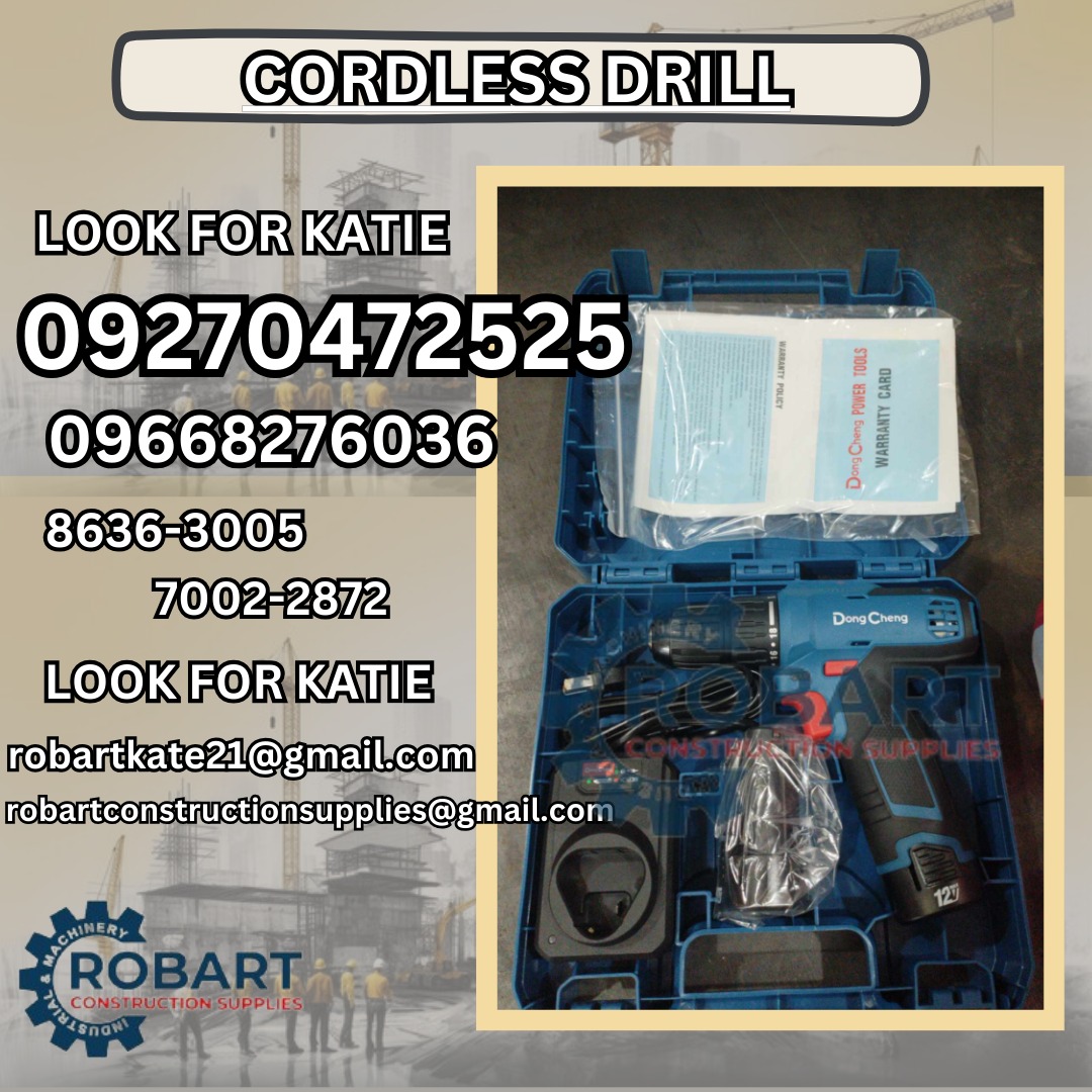 CORDLESS DRILL, Commercial & Industrial, Construction Tools & Equipment ...