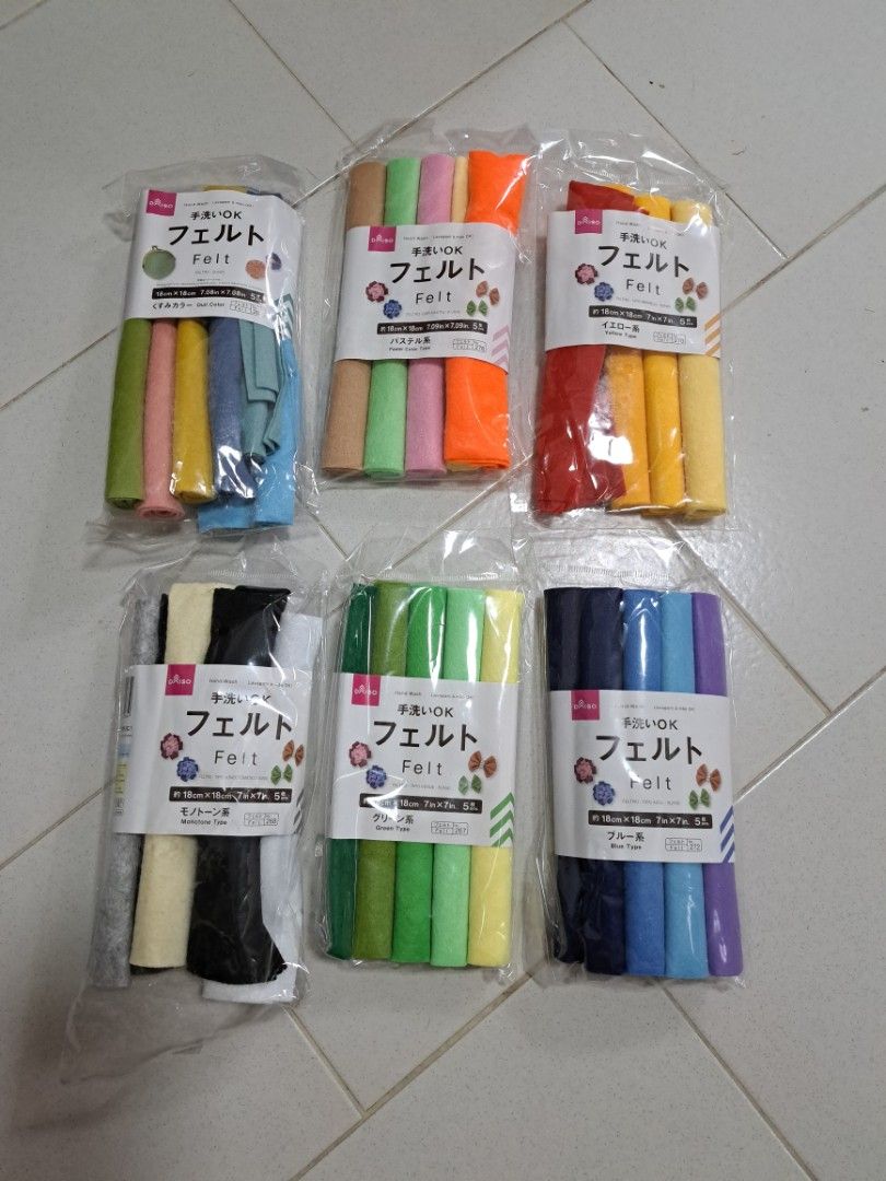 Daiso Felt, Hobbies & Toys, Stationery & Craft, Craft Supplies & Tools ...