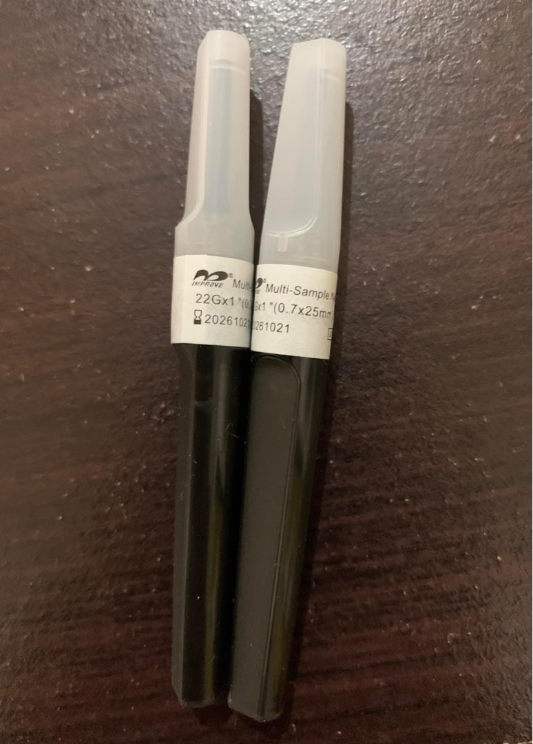 ETS NEEDLE 22g with Flashback, Health & Nutrition, Medical Supplies ...