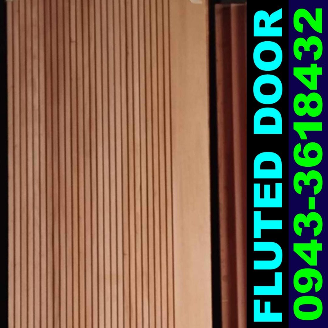 Fluted Door Panel Door Modern Door Kiln Dried Mahogany or Tanguile Wood ...