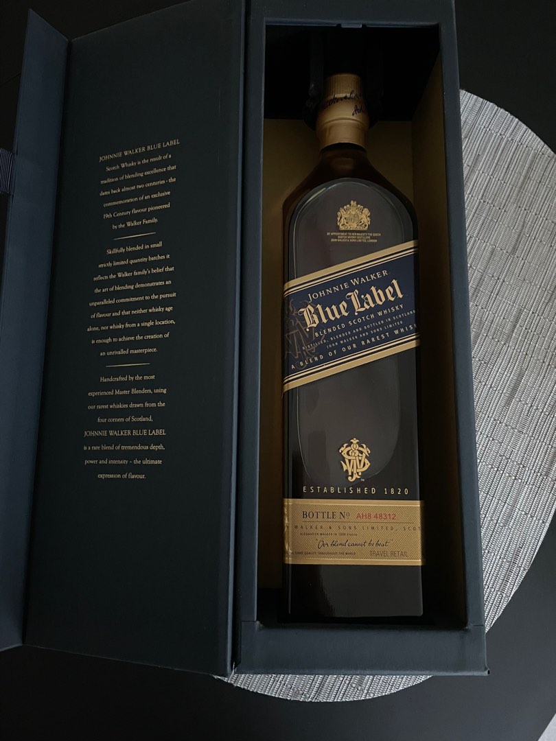 Johnnie Walker Blue Labor 1000ml, 嘢食 & 嘢飲, 酒精飲料 - Carousell