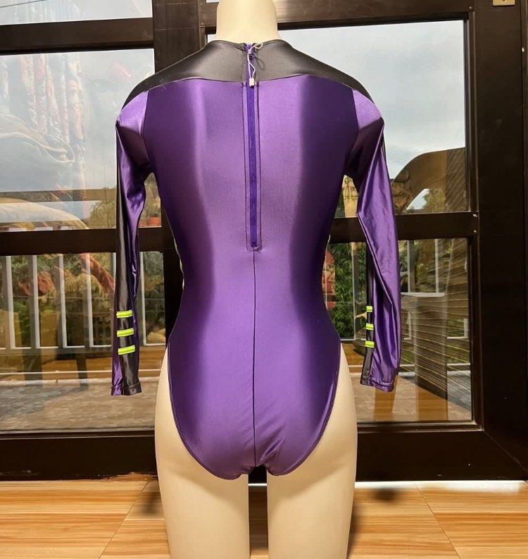 LEOHEX ONE PIECE SWIMSUIT WET-LOOK RASH GUARD, Women's Fashion ...