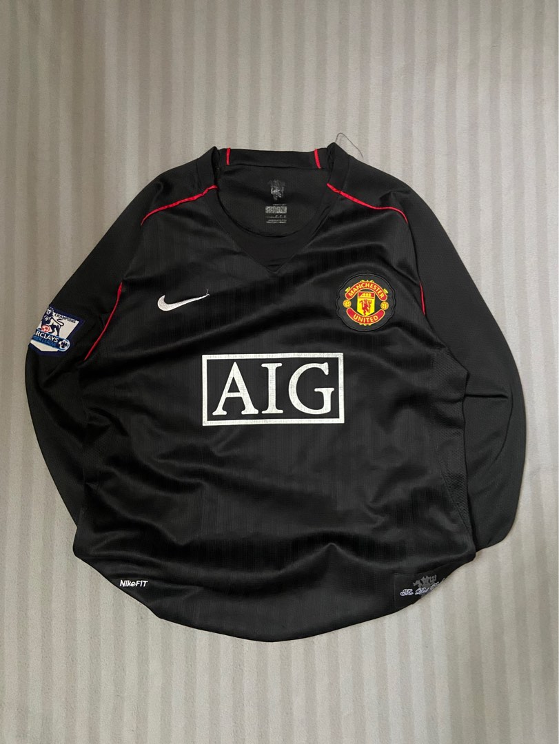 Manchester united 07/08 black away kit, Men's Fashion, Activewear on ...