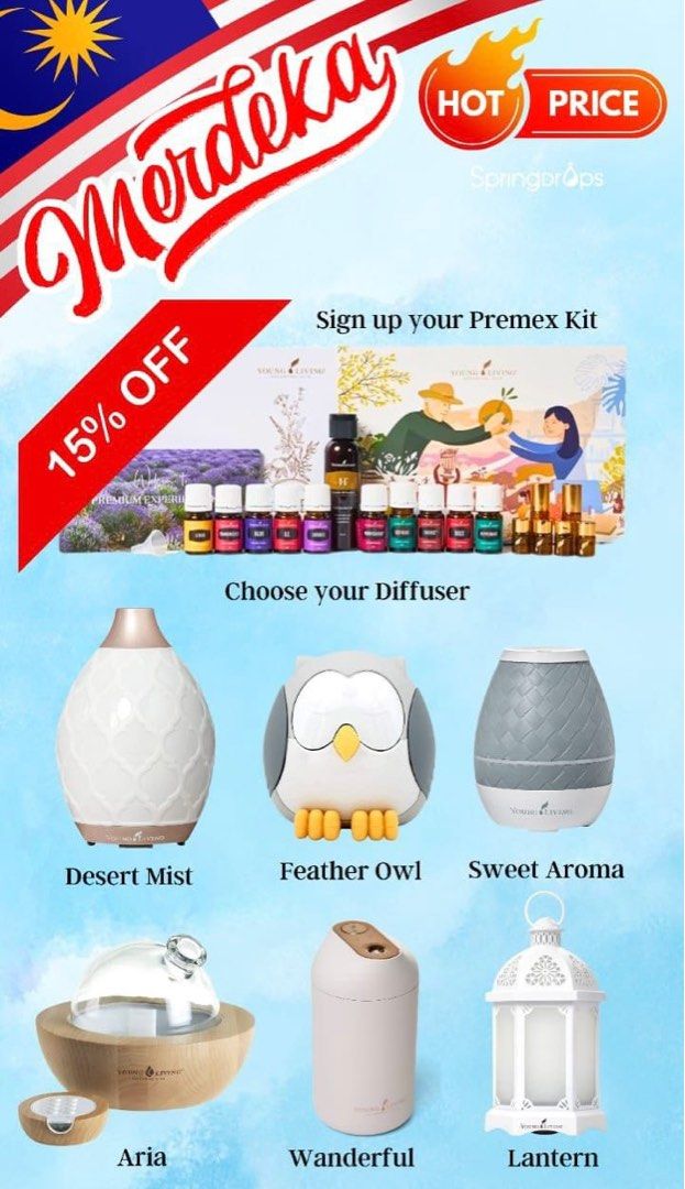 Merdeka Promo Young Living PremEX starter Kit, Furniture & Home Living ...