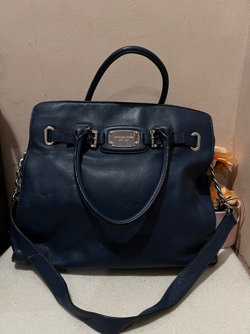 MK Large Blue Hamilton, Luxury, Bags & Wallets on Carousell