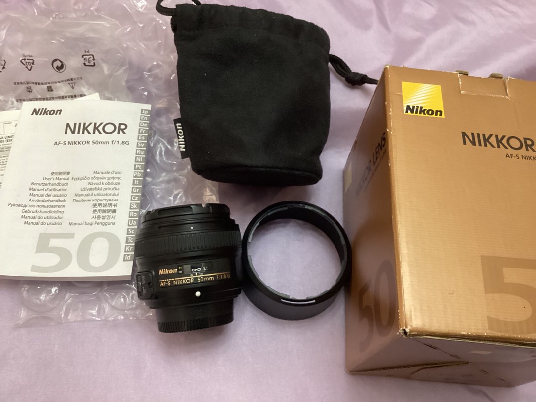 NIKKOR NIKON AF-S 50mm f1.8G W/ ORIGINAL CONTENT AND PACKAGING BOX (FOR ...