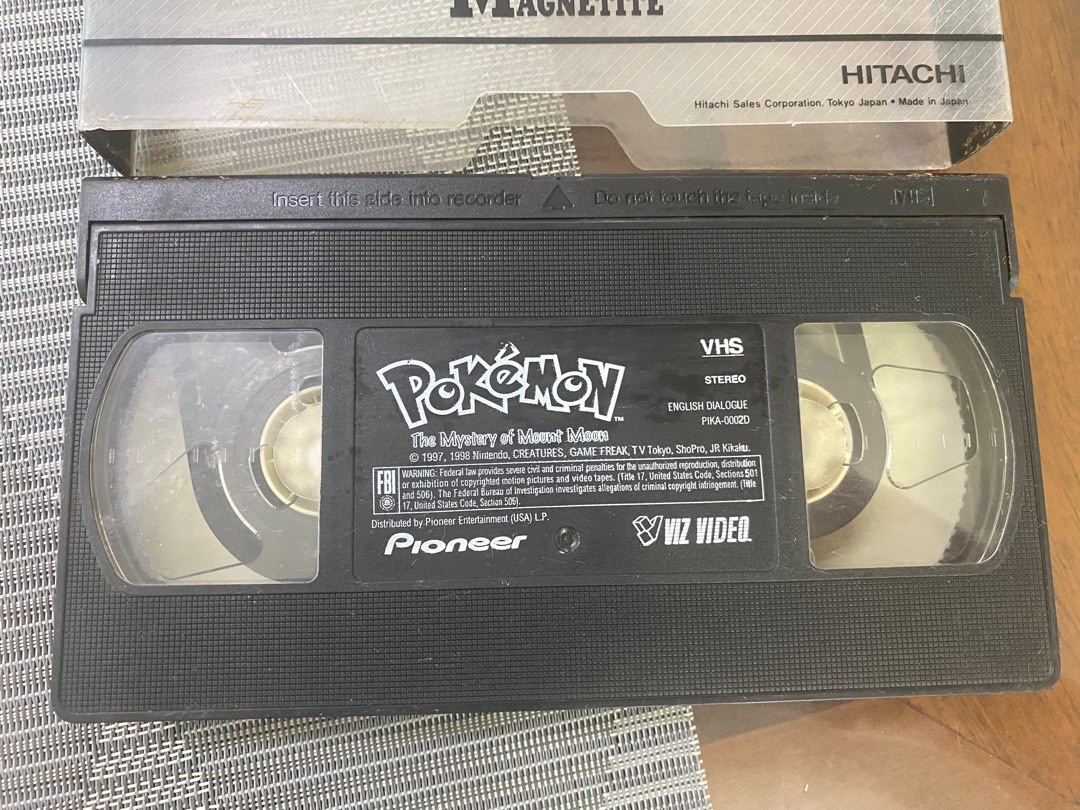 Pokemon Mystery of Mount Moon Video Cassette Tape VHS Nintendo Pikachu ...
