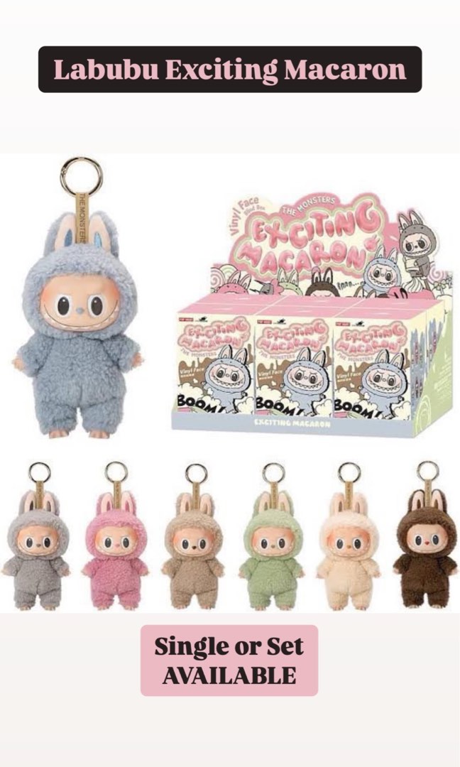 (READY STOCK) POP MART LABUBU Exciting Macaron - Blind Box / Select ...