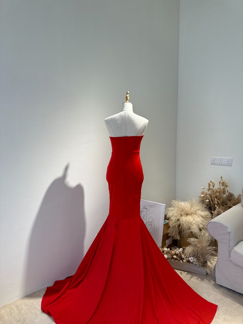 red sequin body tight gown, Women's Fashion, Dresses & Sets, Evening ...