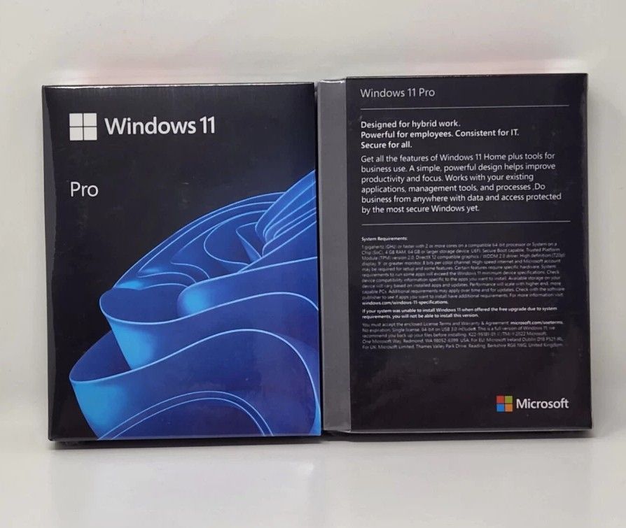 Retail Box Microsoft Windows 11 Pro/ Windows 10 Pro Usb Sealed (With ...