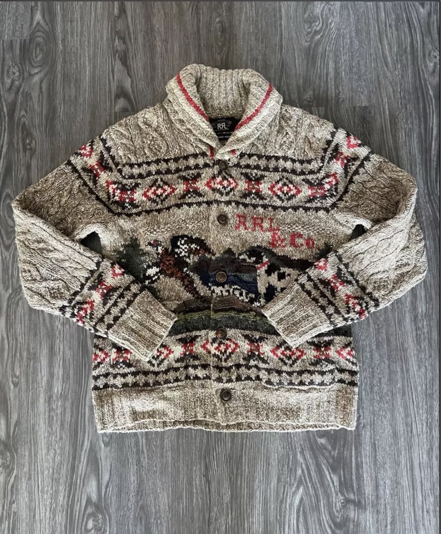 RRL by Ralph Lauren Hand-Knit Linen-Blend Cardigan, Men's Fashion, Coats, Jackets and Outerwear ...