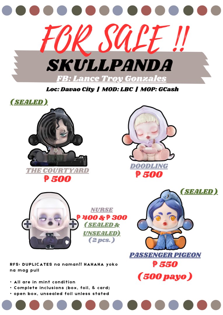 SkullPanda (from different series), Hobbies & Toys, Toys & Games on ...