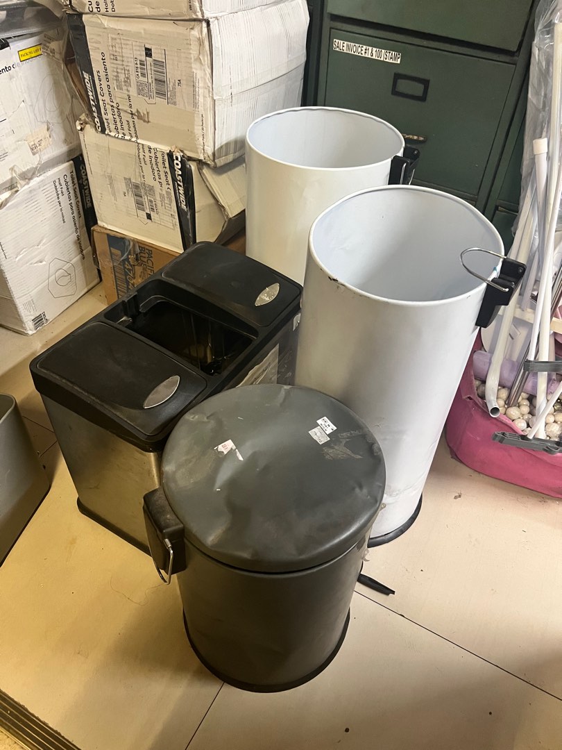 Stainless Trash Bins Assorted Dented As is, Furniture & Home Living ...