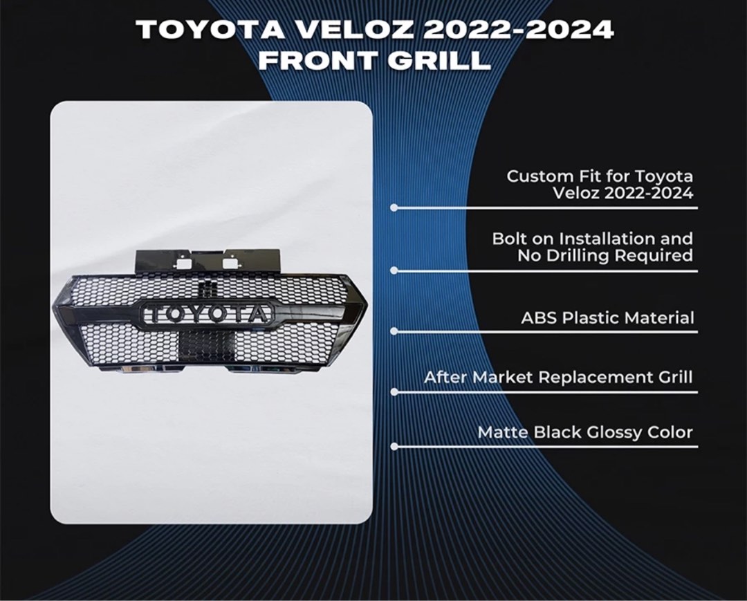Toyota Veloz 2022-2024 Front Grill, Car Parts & Accessories, Other ...