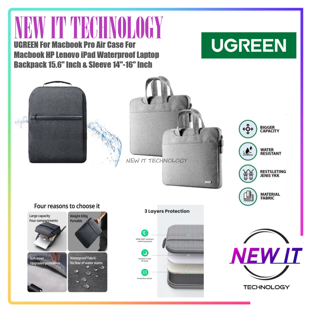 UGREEN For Macbook Pro Air Case For Macbook HP Lenovo iPad Waterproof ...