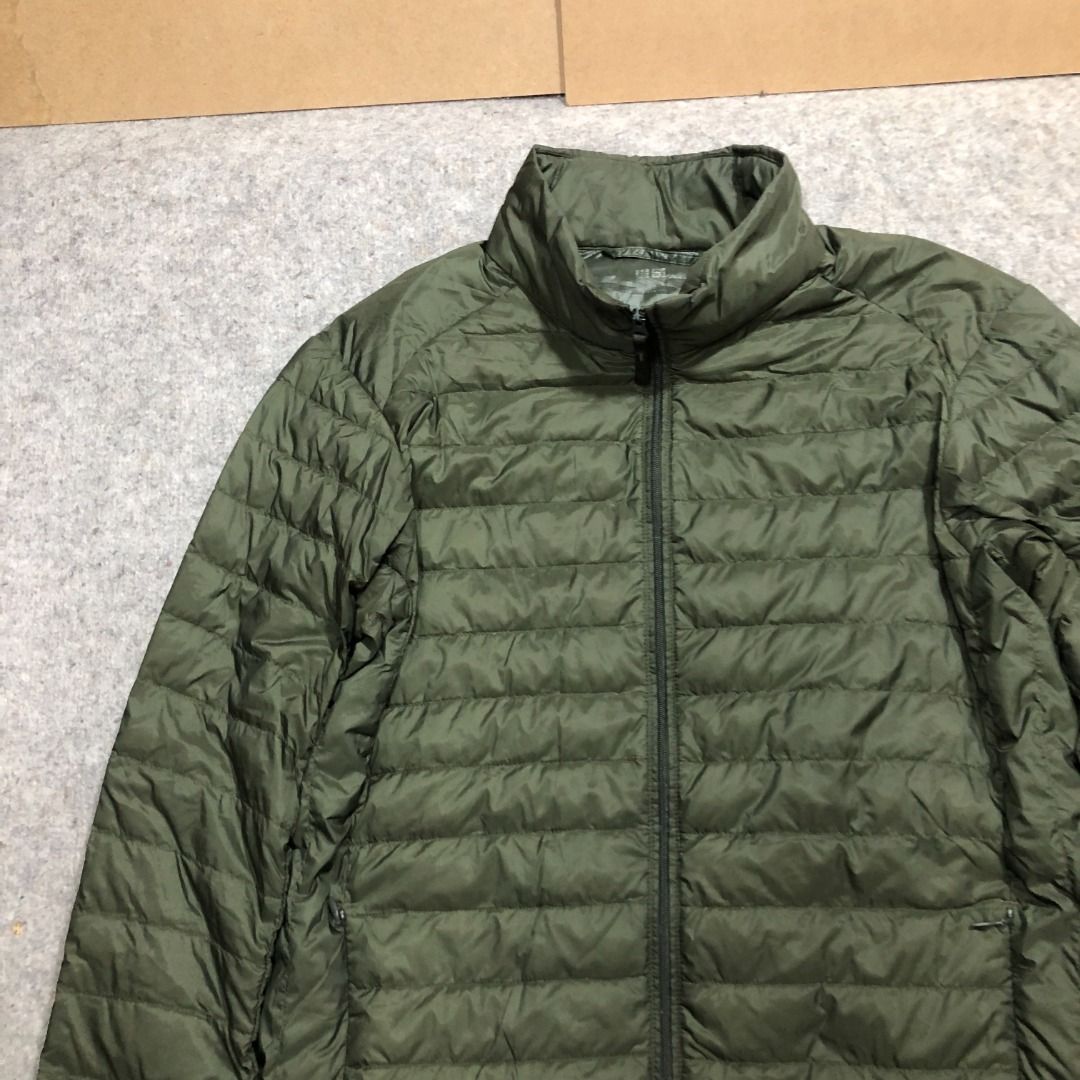 UNIQLO Ultra Light Down Matte Green Puffer Puff Winter Snow Jacket Size ...
