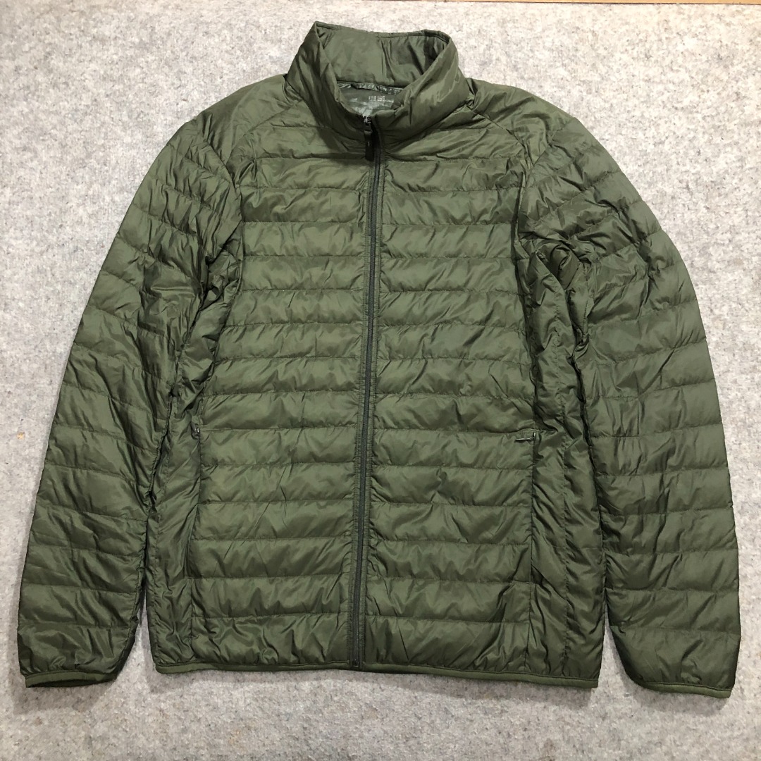UNIQLO Ultra Light Down Matte Green Puffer Puff Winter Snow Jacket Size ...