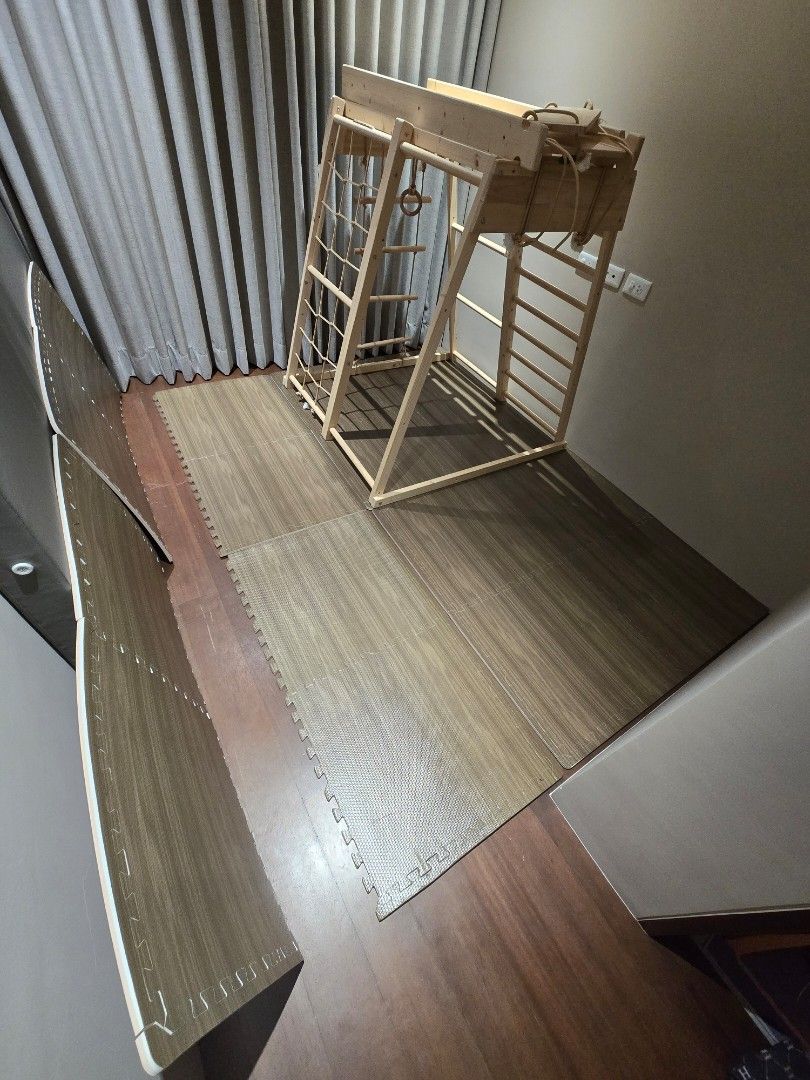 Wood grain design EVA puzzle floor mat 60cm, Babies & Kids, Baby ...