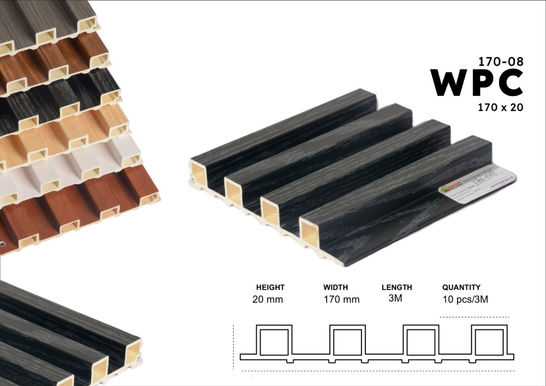 wpc wall panel fluted 2950mm x 170mm, Furniture & Home Living, Home Decor, Wall Decor on Carousell