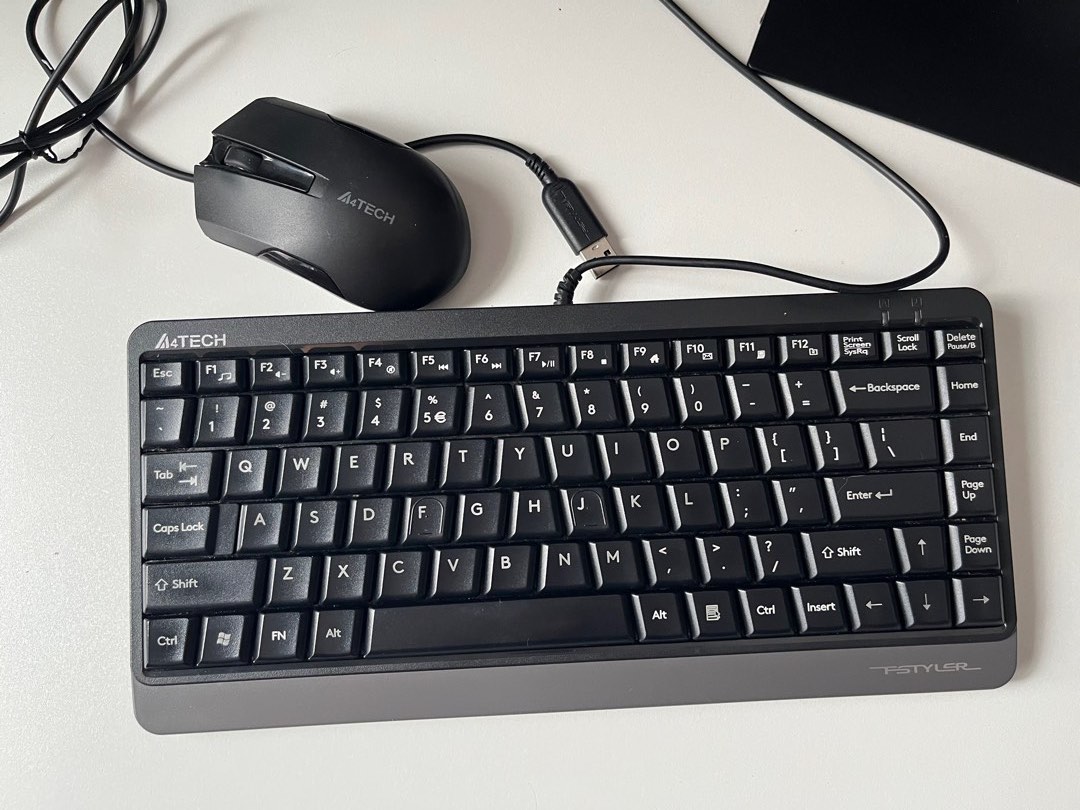 A4tech keyboard wired and mouse wireless, Computers & Tech, Parts ...