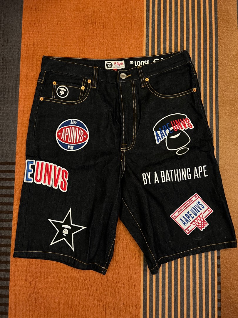 Aape jorts rare embroid patchworks, Men's Fashion, Bottoms, Shorts on ...