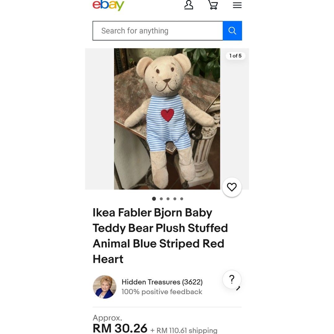 Authentic Ikea Fabler Bjorn Baby Teddy Bear Plush Soft Toy (Set of 2), Babies & Kids, Infant ...