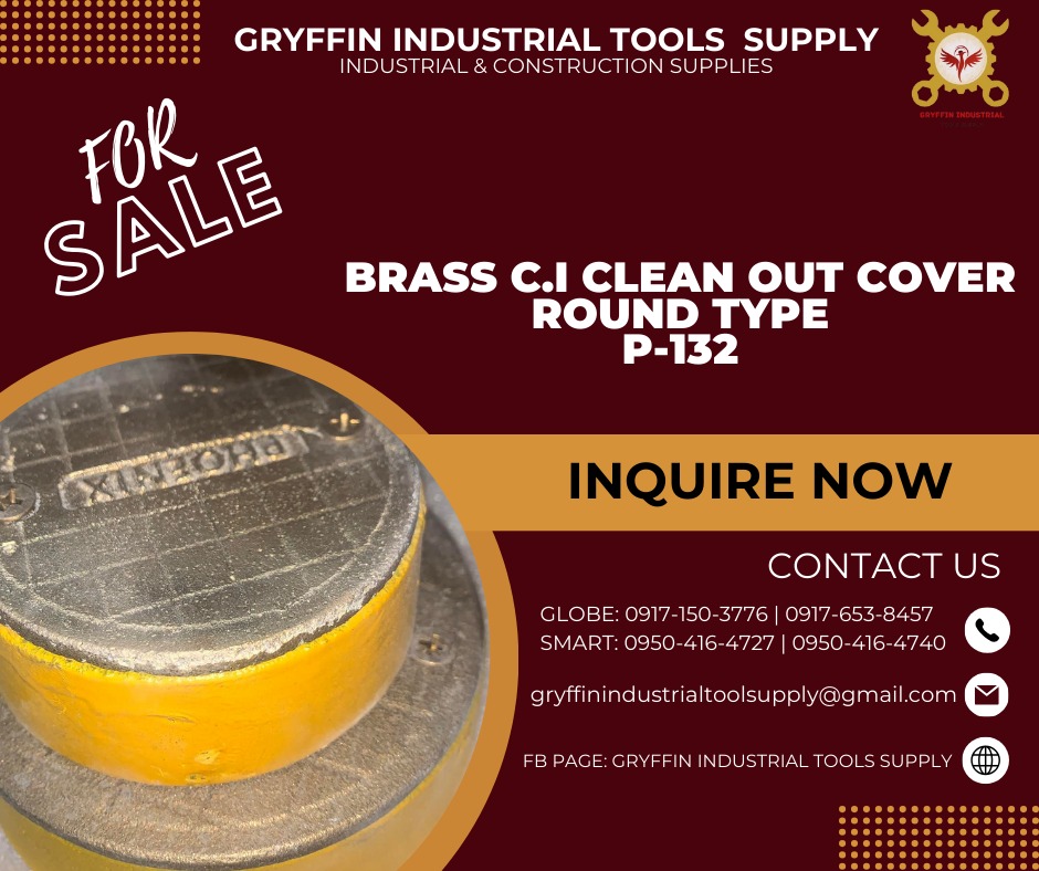 BRASS CI CLEAN OUT COVER ROUND TYPE P-132, Commercial & Industrial ...