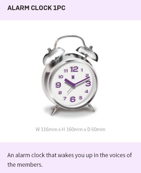 [m18 BTS MERCH] BTS ALARM CLOCK (W/ MEMBERS' VOICE MESSAGES) WEVERSE ...
