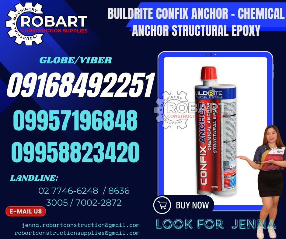 Buildrite Confix Anchor - Chemical Anchor Structural Epoxy, Commercial & Industrial ...