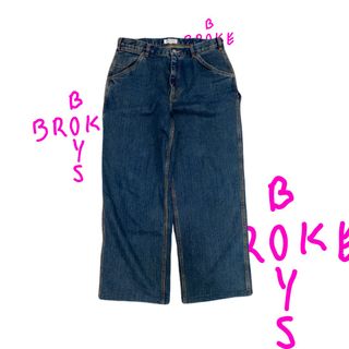 Baggy Carpenter Back Number Jeans, Men's Fashion, Bottoms, Jeans on ...