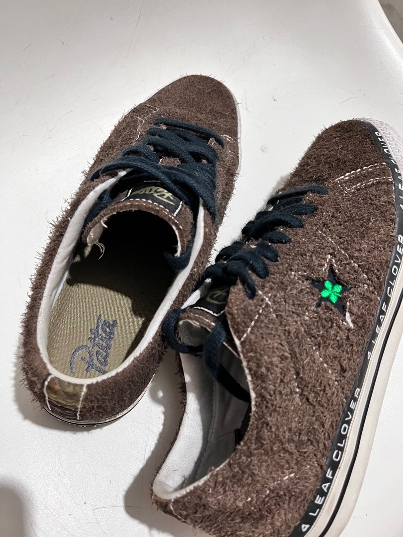 Converse x Patta four - leaf Clover One Star Pro Java, Fesyen Pria ...
