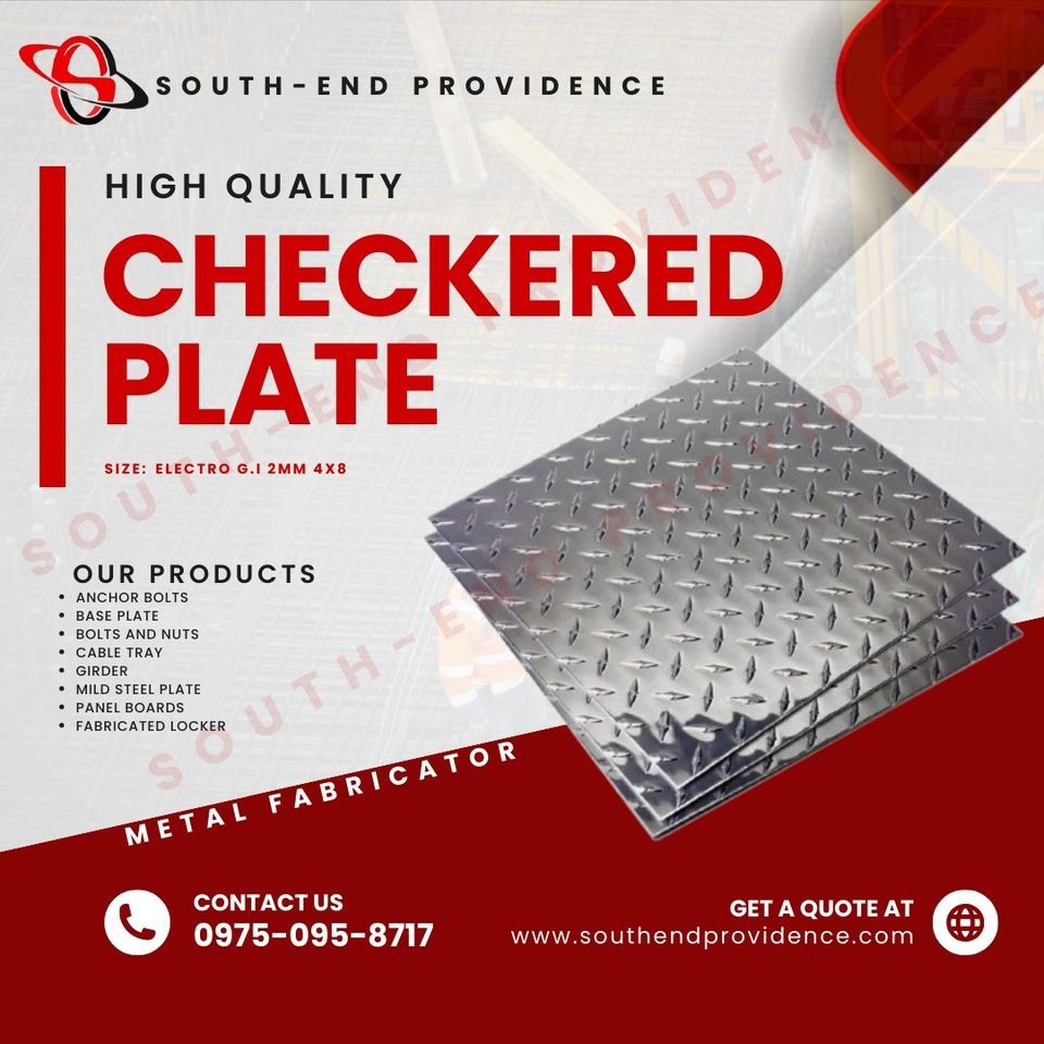 ELECTRO GALVANIZED CHECKERED PLATE 2MM 4x8, Commercial & Industrial ...