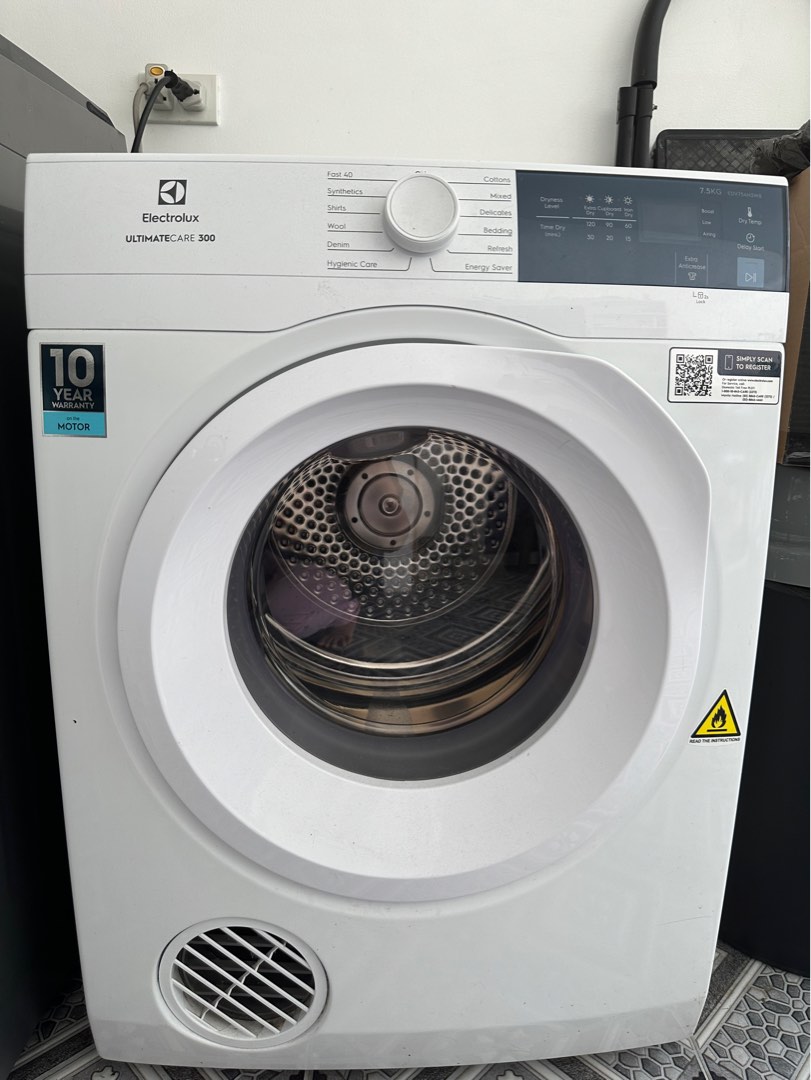 Electrolux Dryer Ultimate Care 300 7.5KG, TV & Home Appliances, Washing ...
