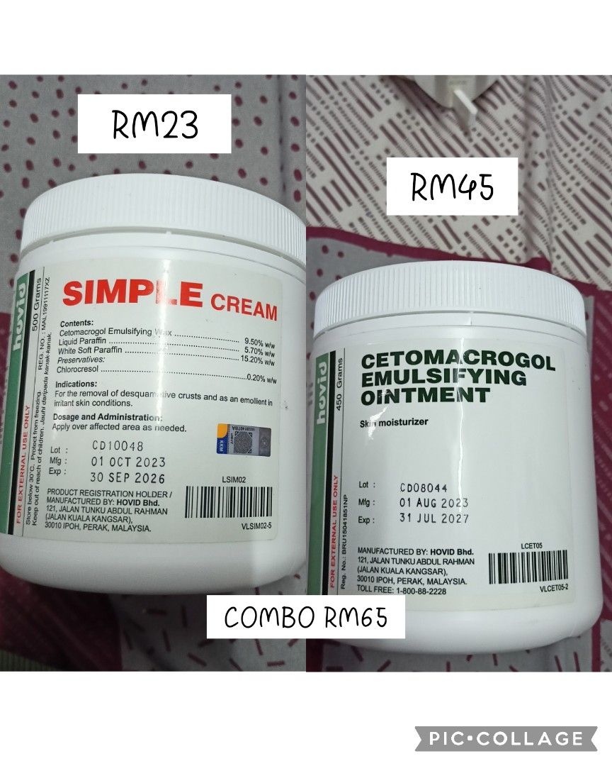 Hovid simple cream / hovid cetomacrogol emulsifying ointment, Beauty ...