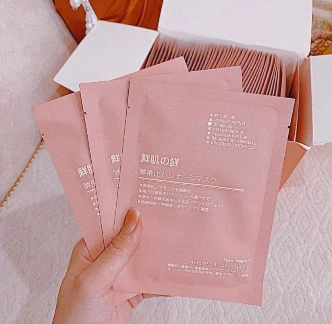 Japan Amato Placenta Mask Rwine Beauty Facial Sheet Mask Natural Skin ...